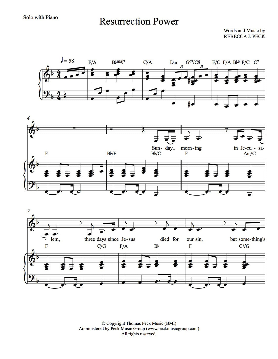 Resurrection Power - Sheet music| Peck Music Publishing
