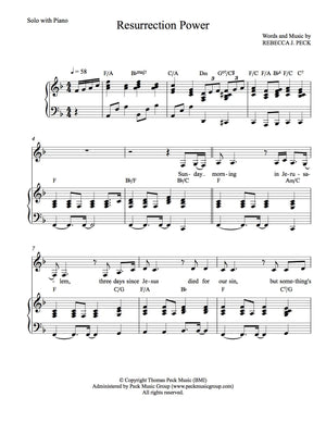 Resurrection Power - Sheet music| Peck Music Publishing