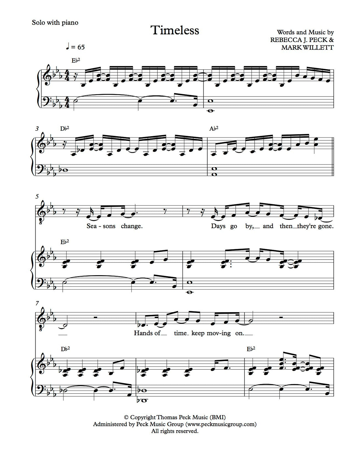 Timeless - Sheet Music| Peck Music Publishing