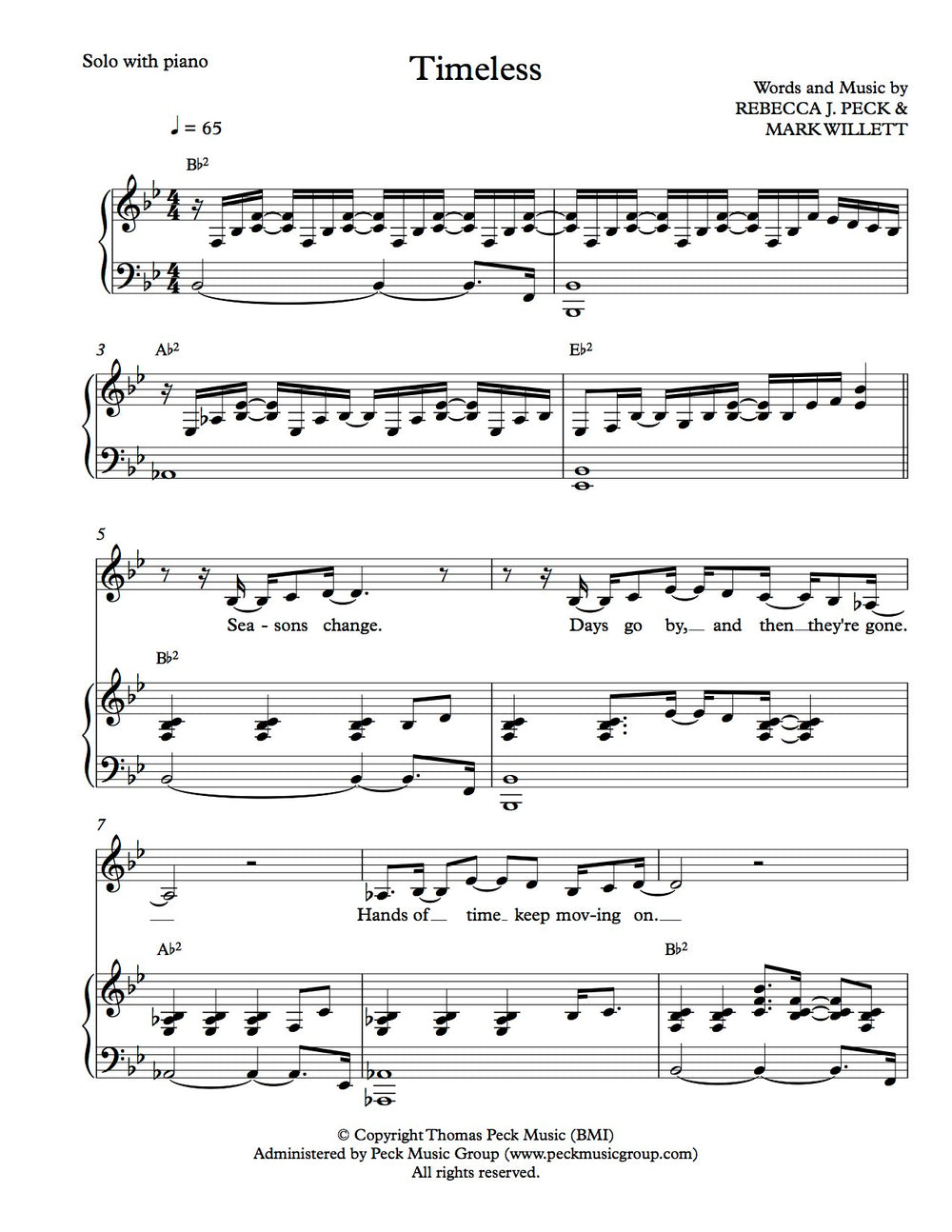 Timeless - Sheet Music| Peck Music Publishing